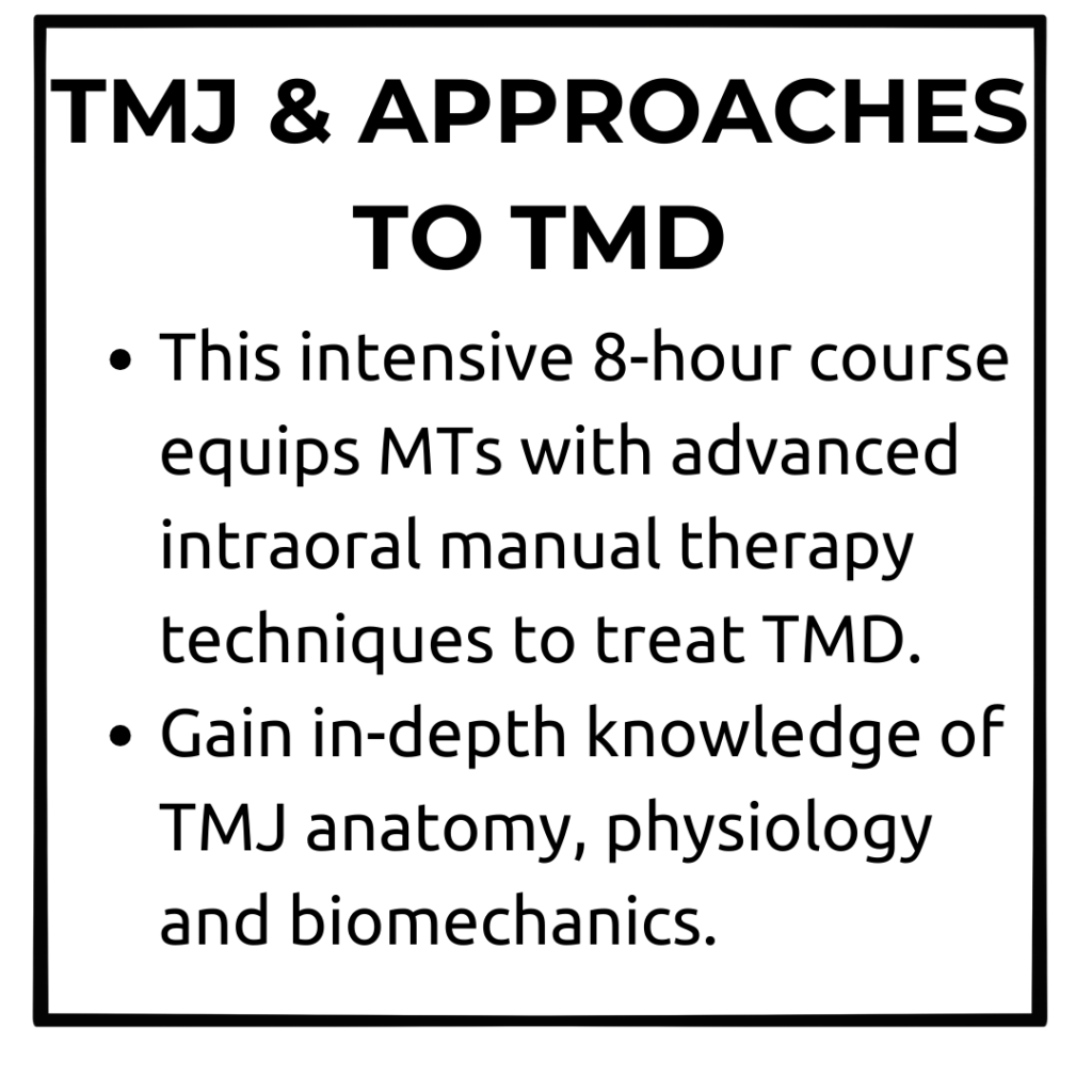 TMJ and Manual Approaches to TMD - LMT Success Group
